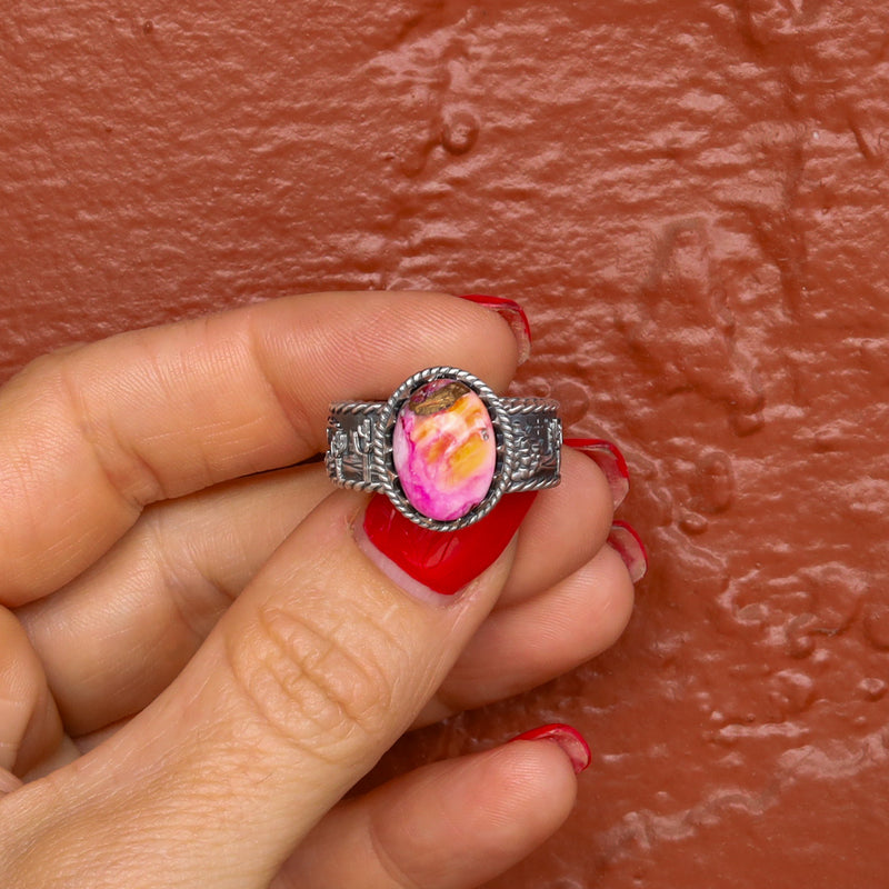 ‘Desert Day & Night' Storyteller Ring - Orange Dahlia - Size 10 - Pick ...