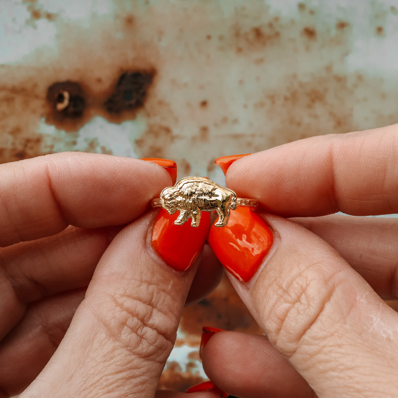 'Bison' Ring - 18K Gold - Pick Option – Desert Drifter